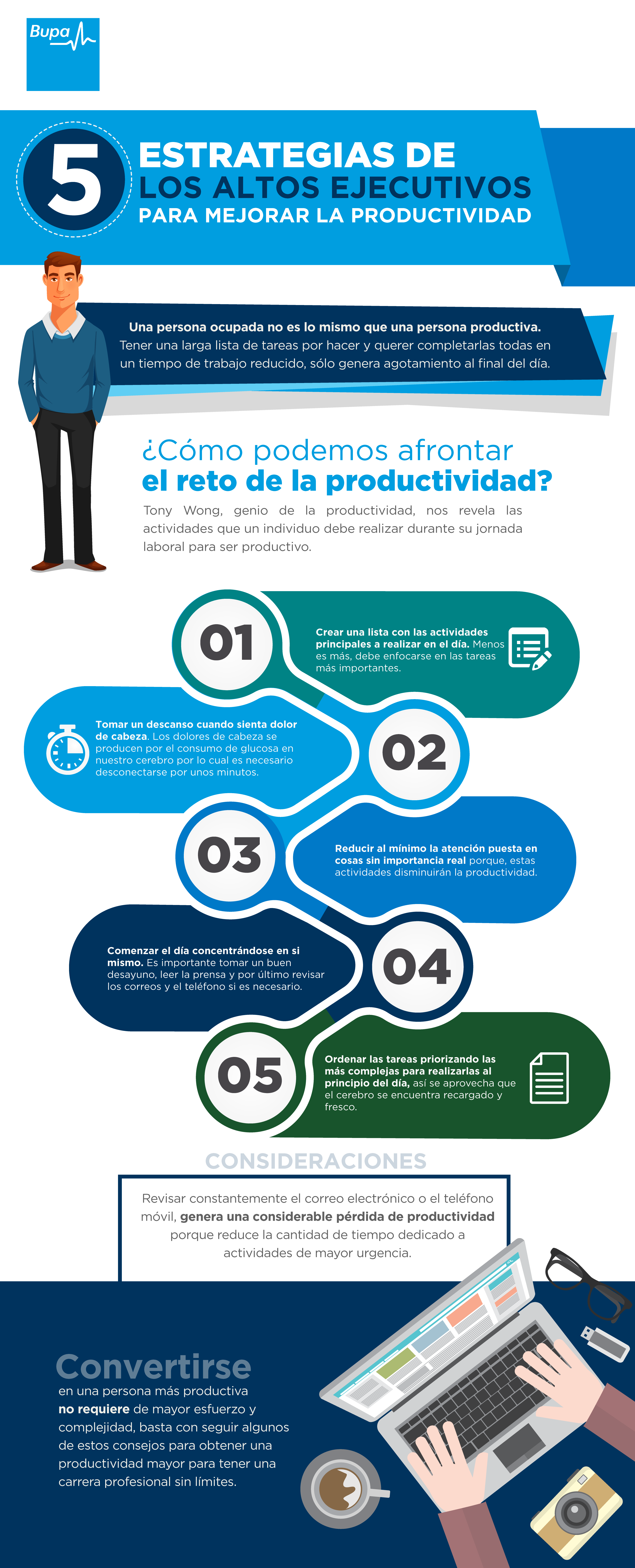 5 Estrategias de los altos ejecutivos para mejorar la productividad - Bupa Latinoamérica